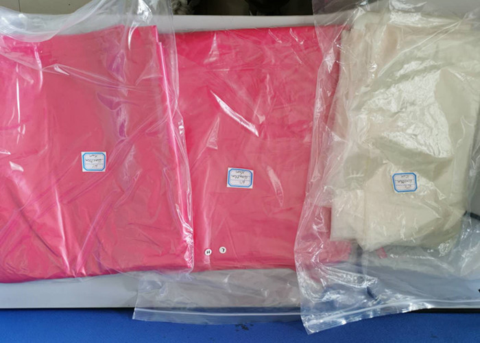 Red Disposable Plastic Water Soluble Bags For Medical / Hospital Laundry